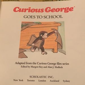 Curious George | Toys | Curious George Goes To School Vintage Picture ...
